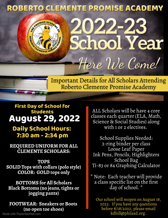 Roberto Clemente Middle School – The School District of Philadelphia