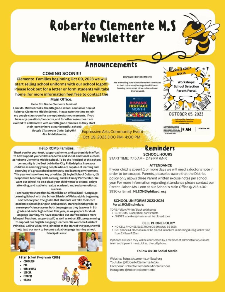 Roberto Clemente Middle School – The School District of Philadelphia